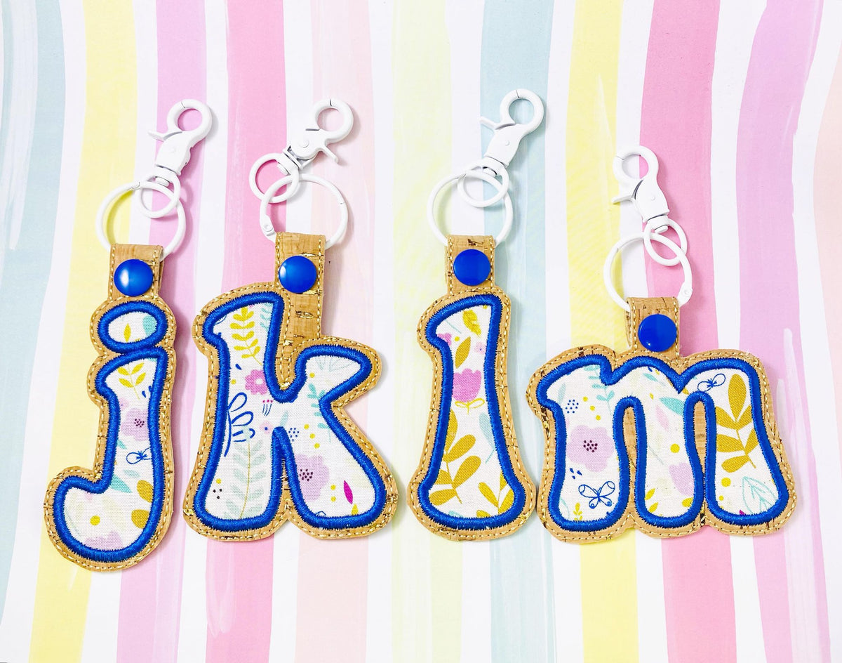 Groovy Complete Letter Alphabet Set Applique Snap Tab – Crashing Waves ...