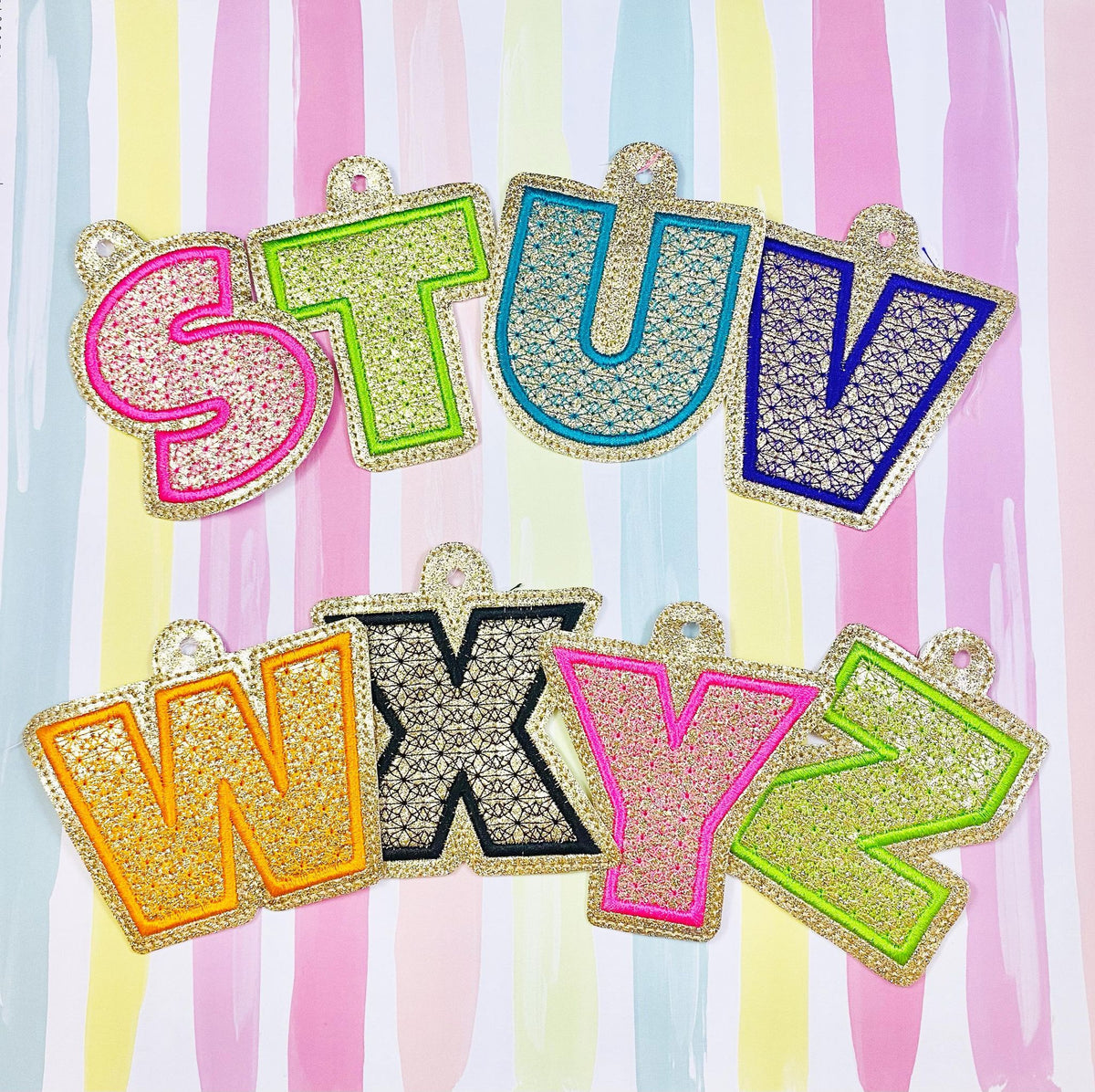 Complete Letter Set 1 Star- Eyelet/ Zipper Pulls – Crashing Waves Designs