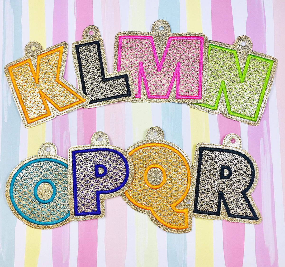 Complete Letter Set 1 Star- Eyelet/ Zipper Pulls – Crashing Waves Designs