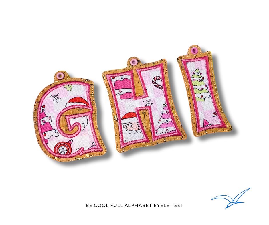 Be Cool Complete Applique Letter Set- Eyelet READ DESCRIPTION ...
