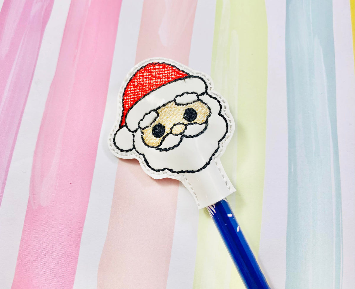 Santa Pencil Topper – Crashing Waves Designs