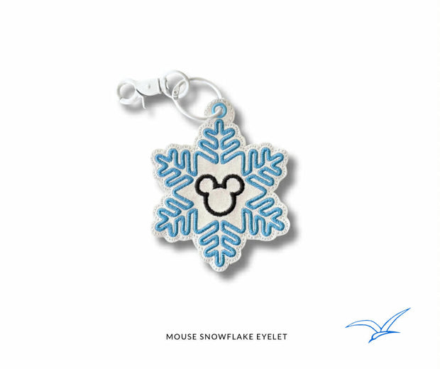 Mouse Snowflake Ornament Eyelet Design – Crashing Waves Designs