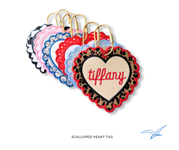 Scalloped Heart Tag - READ DESCRIPTION – Crashing Waves Designs