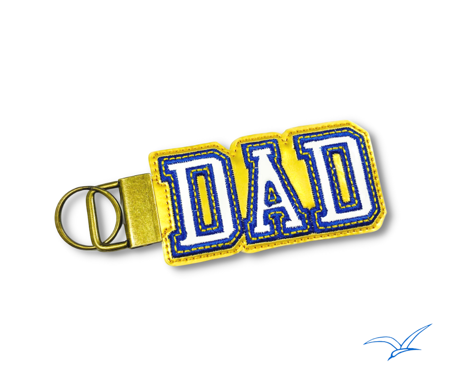 Dad Bean Applique Key Fob 1 inch hardware- Read Description – Crashing ...