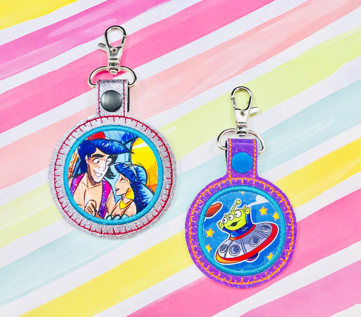 Fancy Circle Applique Snap Tab Set- READ DESCRIPTION – Crashing Waves ...