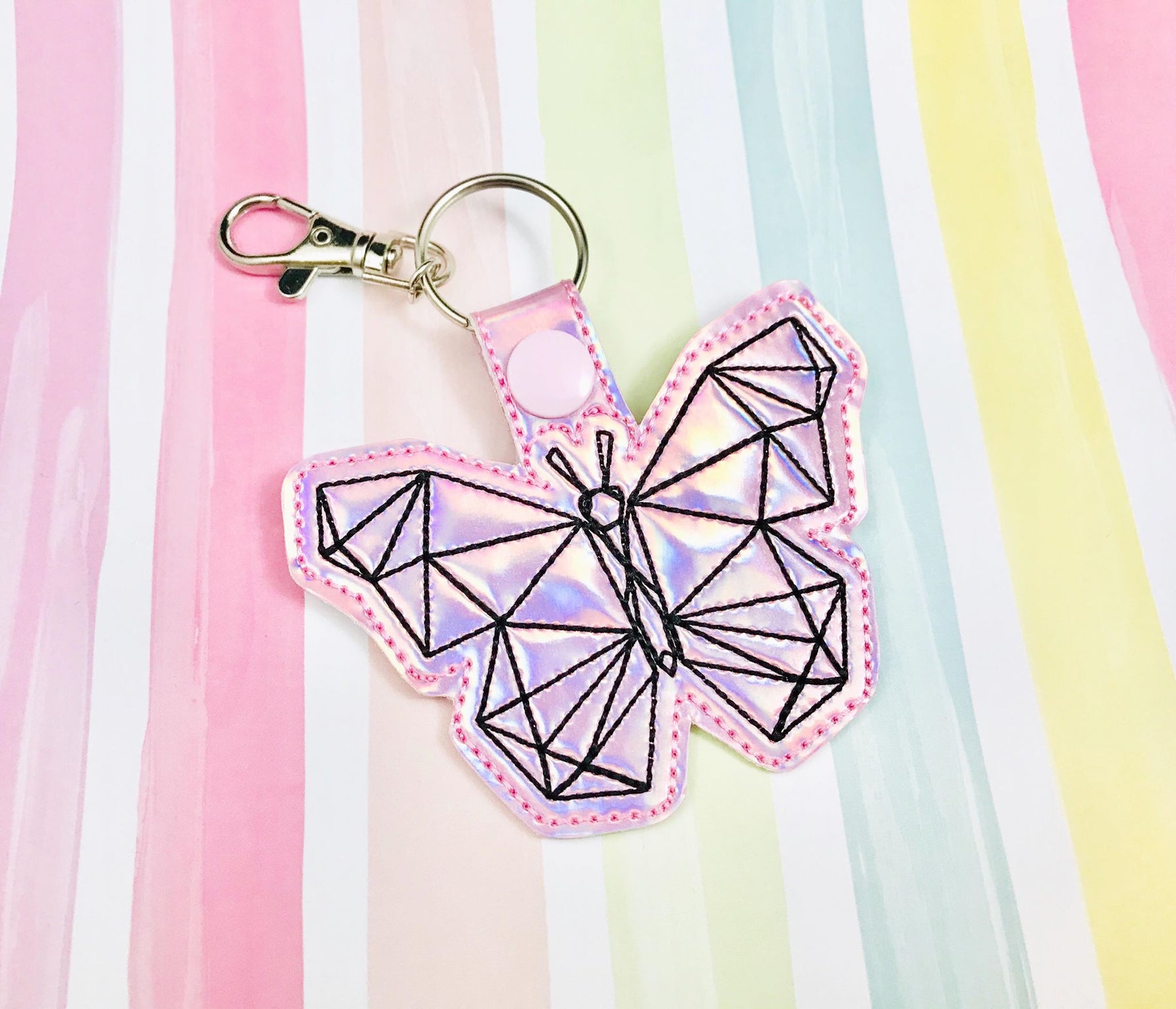 Butterfly Geometric Snap Tab – Crashing Waves Designs