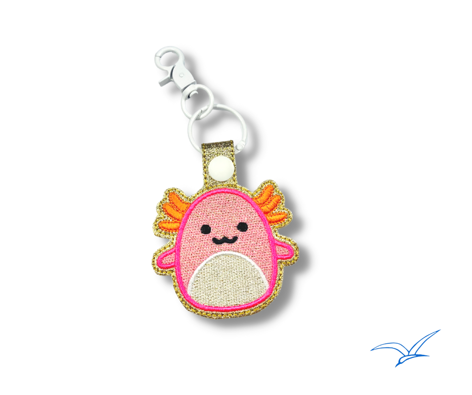 Sketchy Axolotl Squish Snap Tab – Crashing Waves Designs