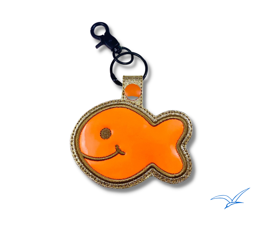Goldfish Applique Snap Tab – Crashing Waves Designs
