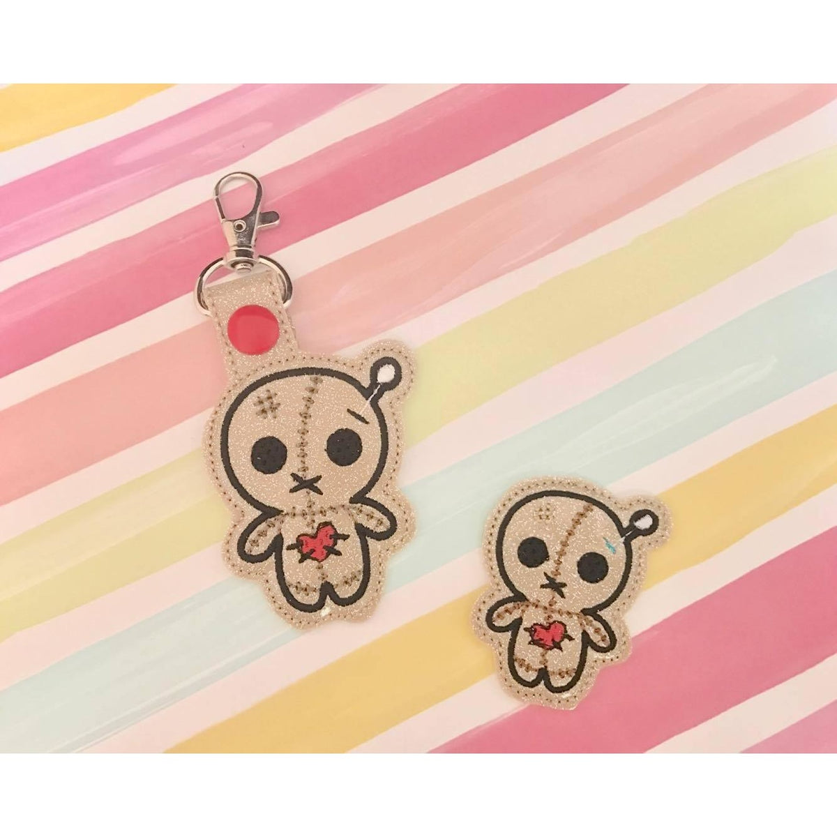 Voodoo Doll Halloween Snap Tab and Feltie – Crashing Waves Designs