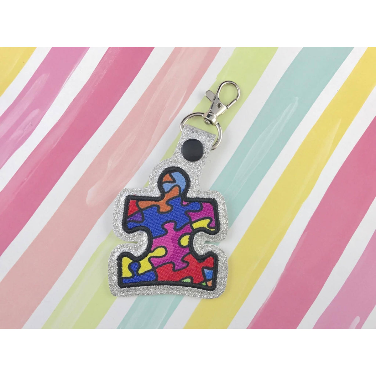 Puzzle Applique Snap Tab – Crashing Waves Designs