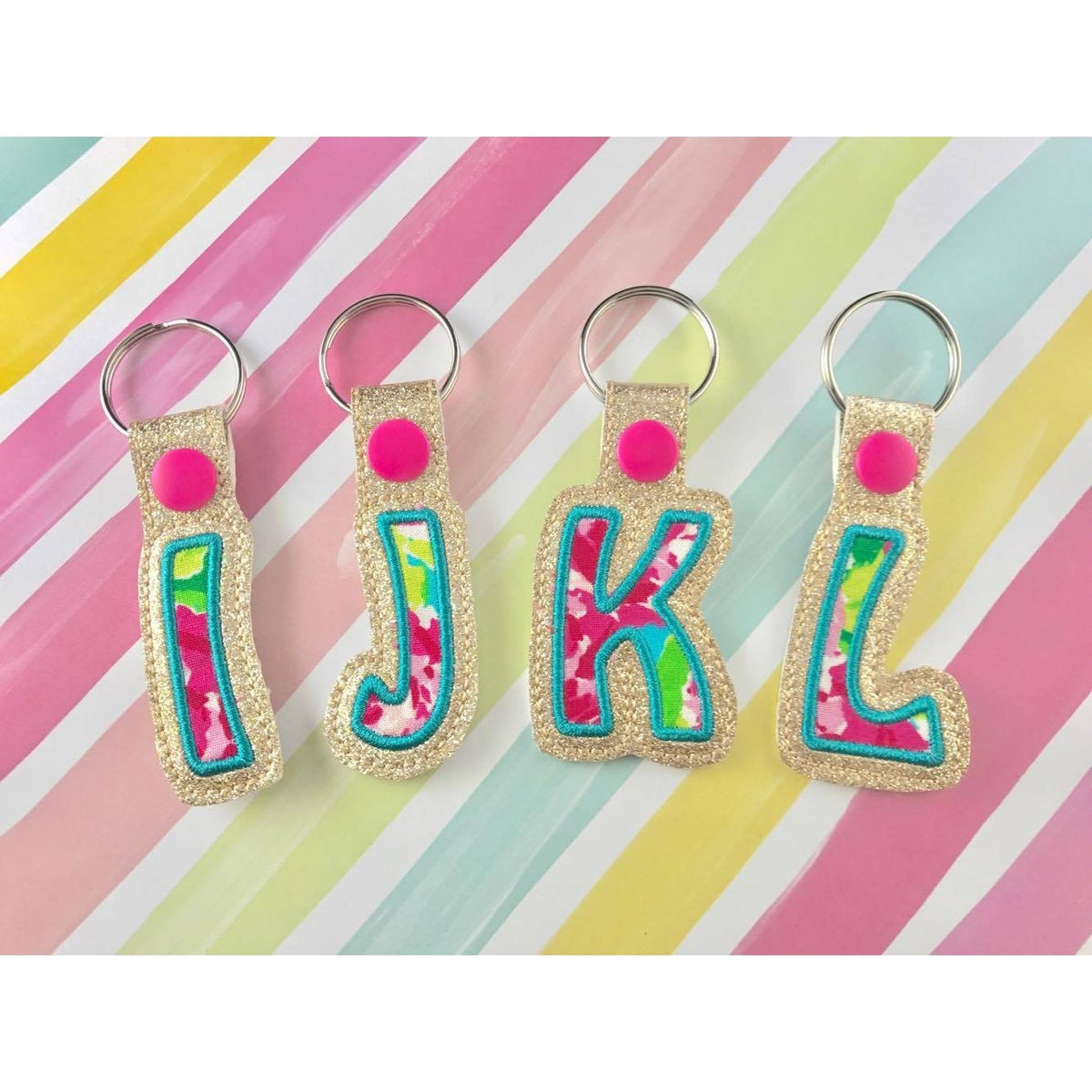 Complete Letter Alphabet Set Applique Snap Tab – Crashing Waves Designs