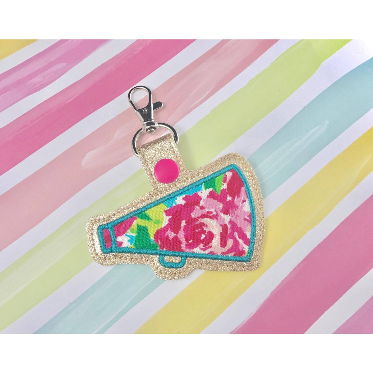 Megaphone Applique Snap Tab – Crashing Waves Designs