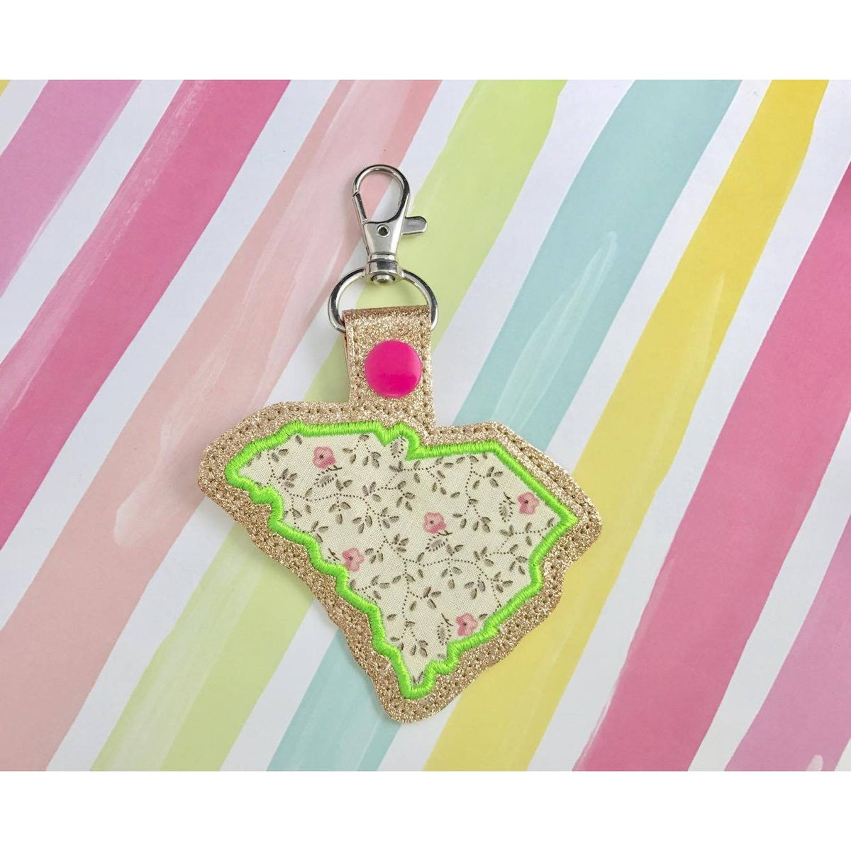 South Carolina Applique Snap Tab – Crashing Waves Designs