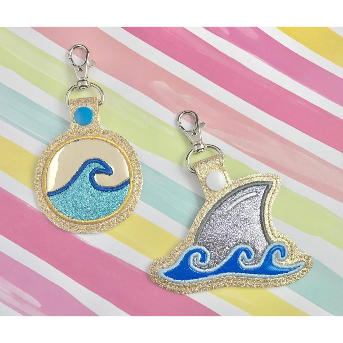Wave Applique Snap Tab Set – Crashing Waves Designs