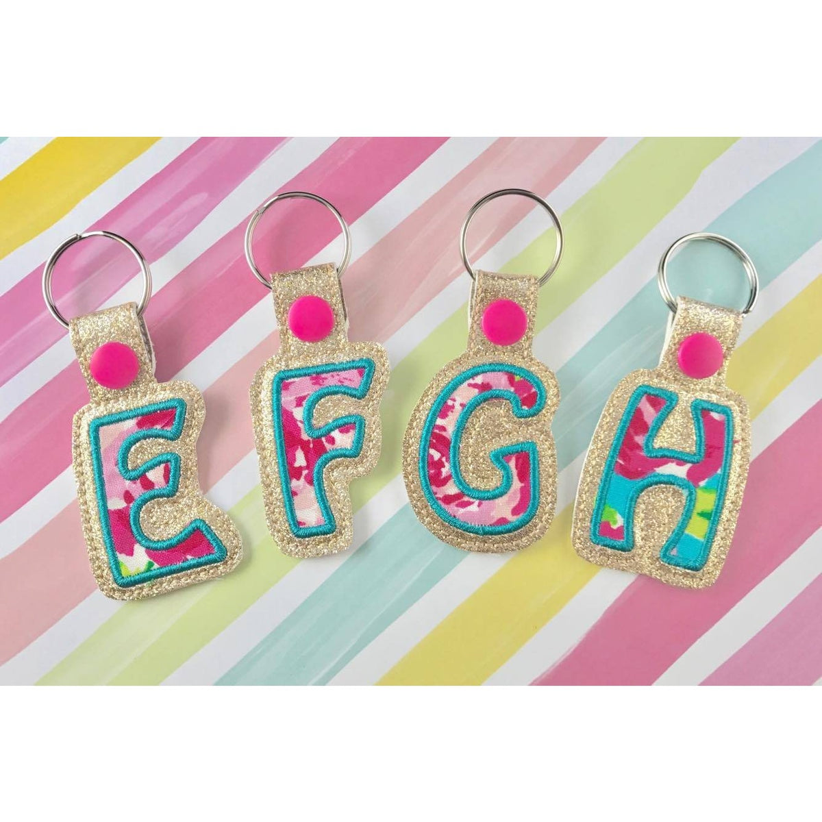 Complete Letter Alphabet Set Applique Snap Tab – Crashing Waves Designs