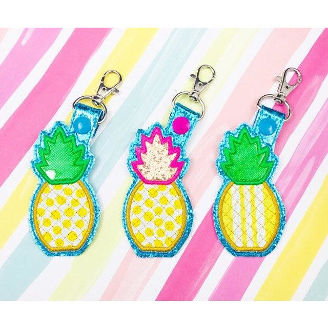 Pineapple Applique Snap Tab – Crashing Waves Designs